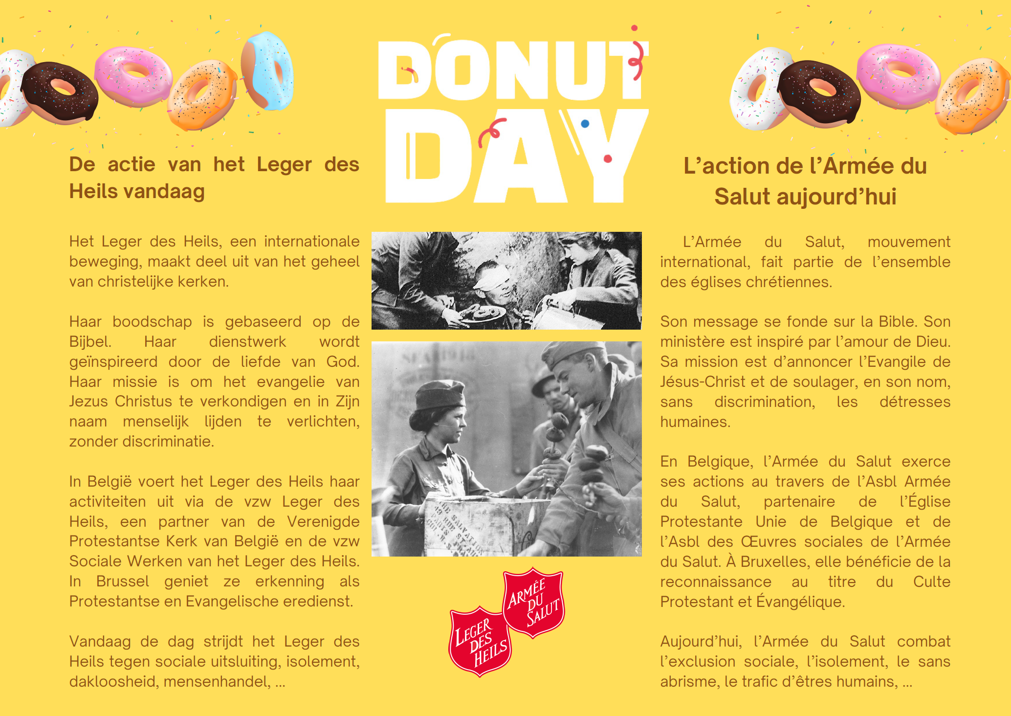 Donut day | L'Armée du Salut | Organisation humanitaire en Belgique